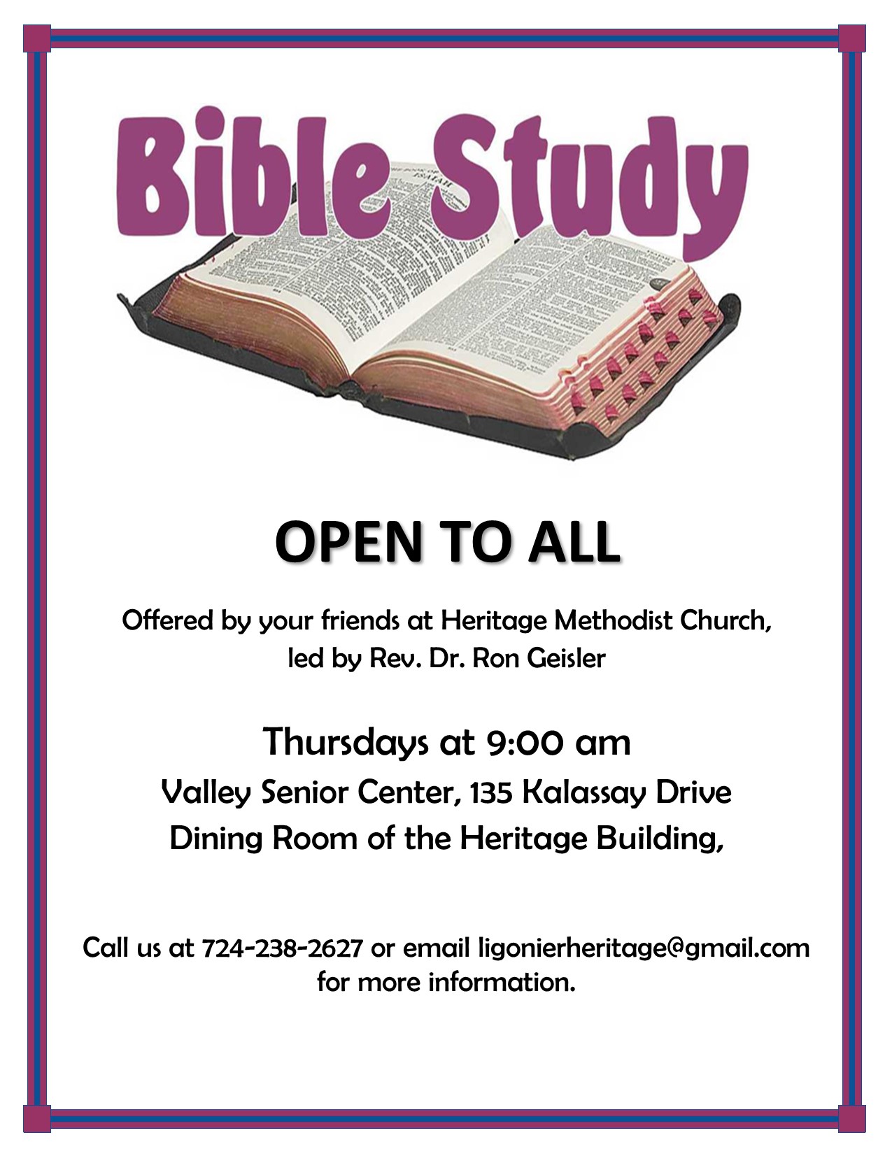 Bible Studies – Ligonier Heritage Methodist Church
