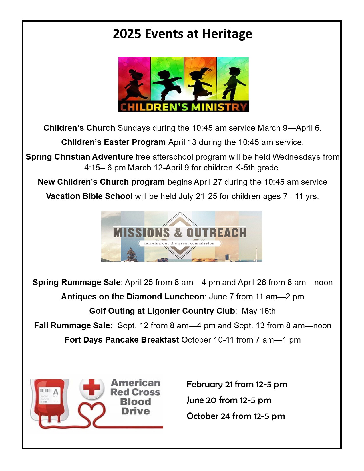 Upcoming Events – Ligonier Heritage Methodist Church